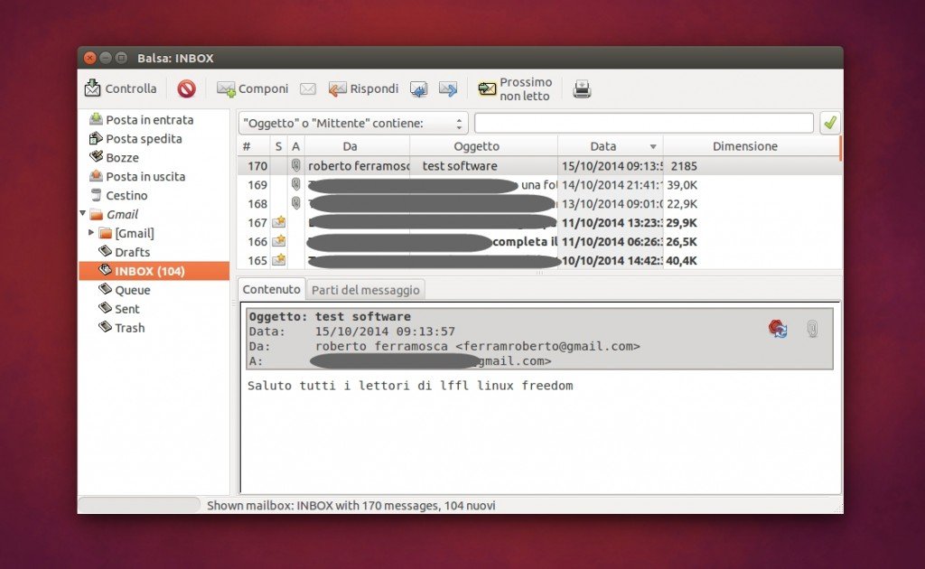 Balsa semplice e leggero Client Email per Linux - Linux Freedom