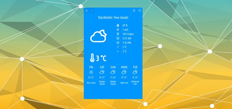 Cumulus Qt, una app meteo molto semplice e leggera per Linux
