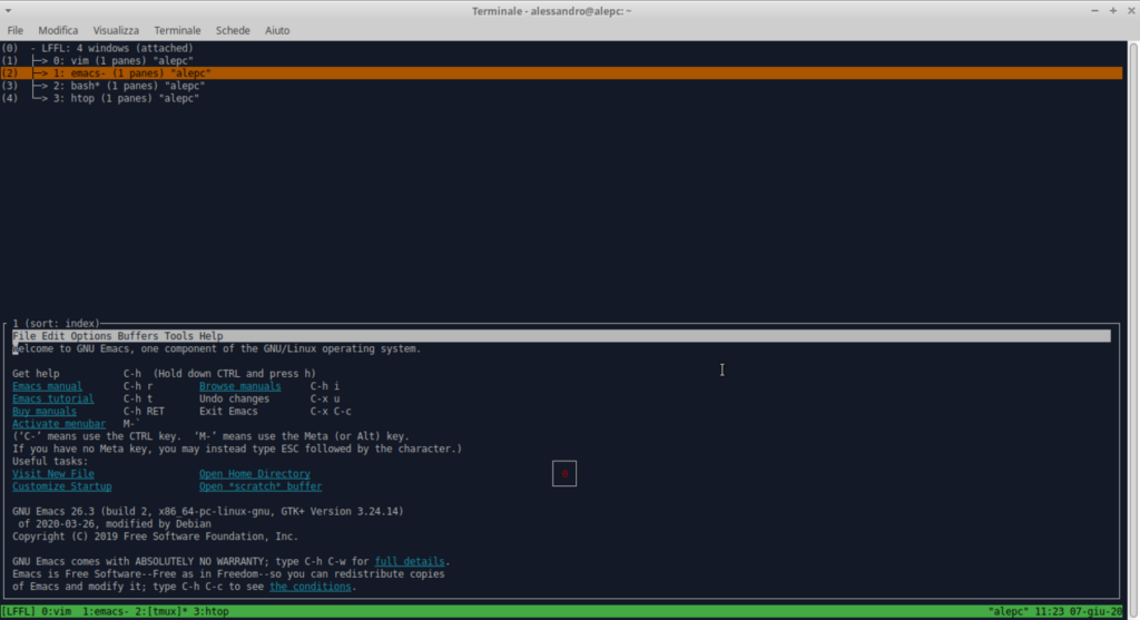 [Guida] Come utilizzare Tmux terminal multiplexer su GNU/Linux