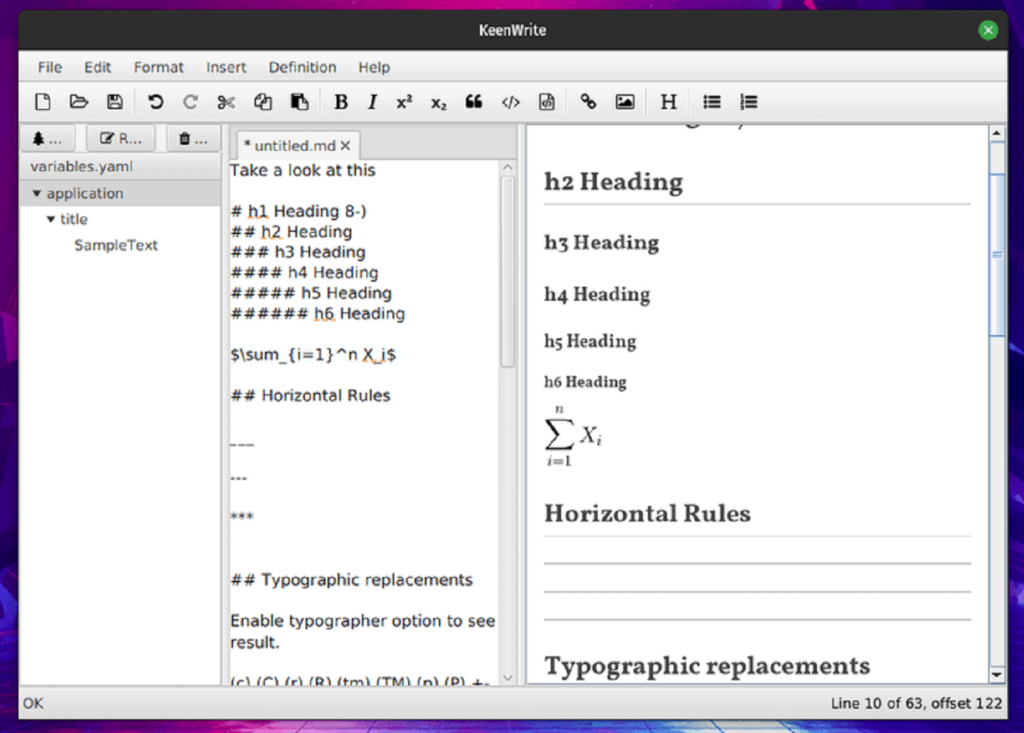 KeenWrite, text editor open source per il linguaggio R