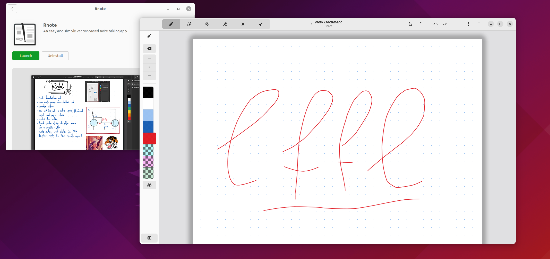 Rnote, nuova app scritta in Rust & GTK4: prendere nota prego!